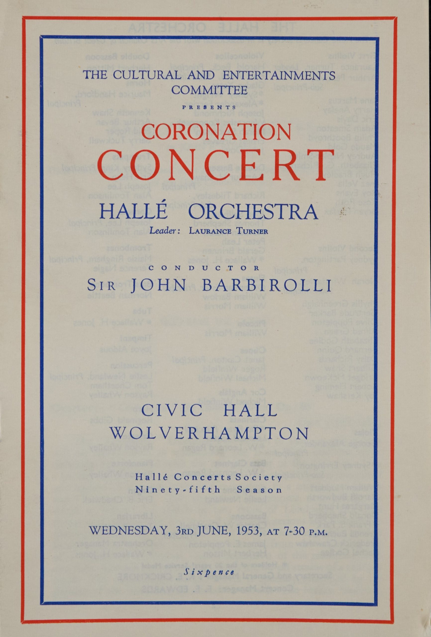 Coronation Concert in 1953 - The Hallé